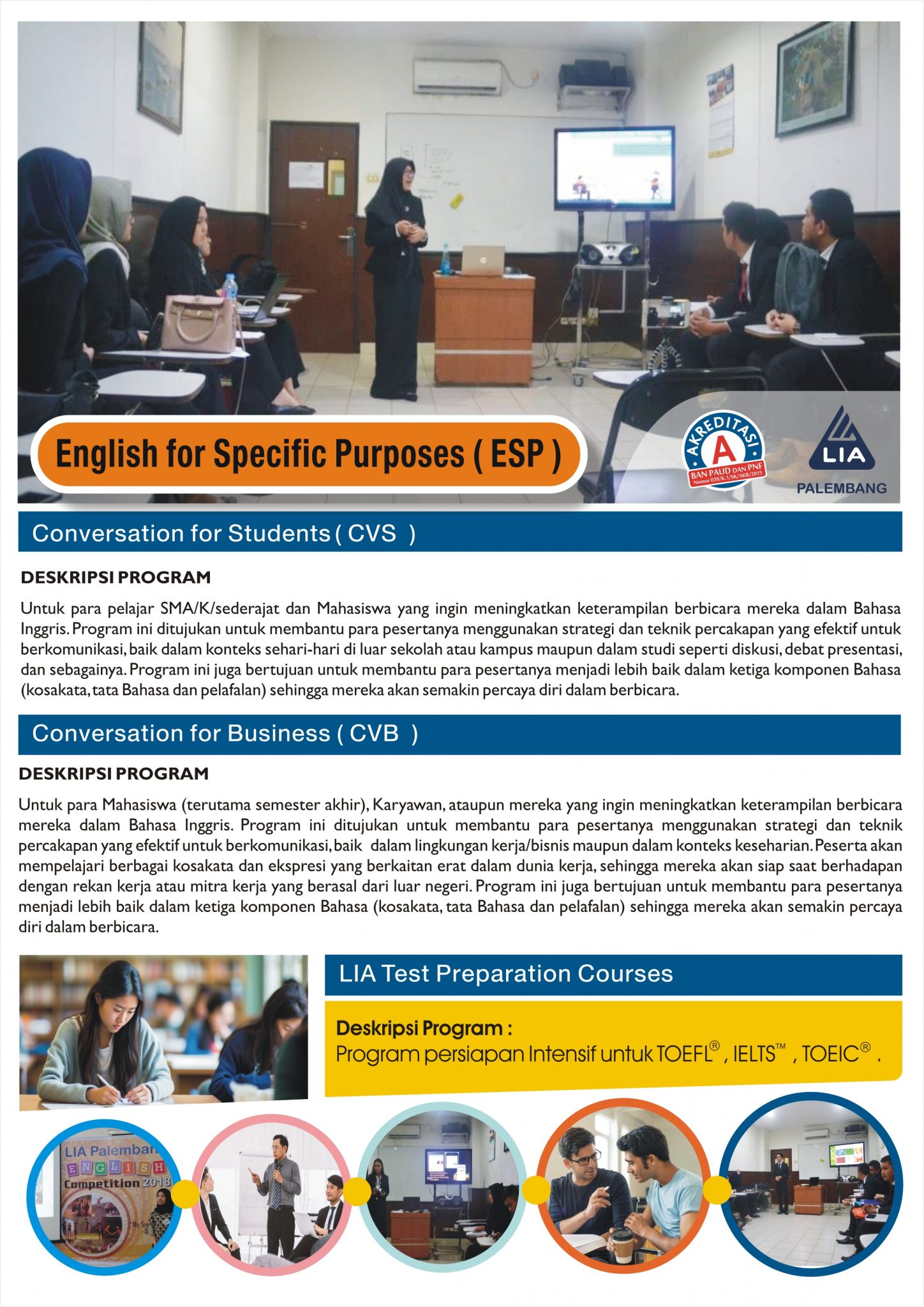 TOEFL Preparation – LIA Palembang